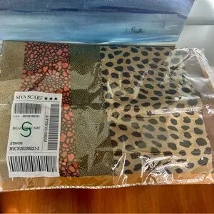 siya | Accessories | Siya Mixed Animal Print Scarf Neutral Rusty Orange ...